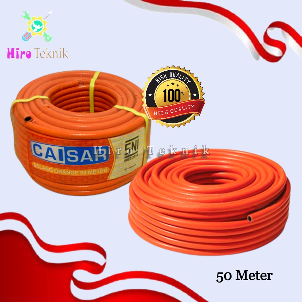Jual Selang Gas ELPIJI Orange CAISAR 50 METER & 100M SNI | Shopee Indonesia