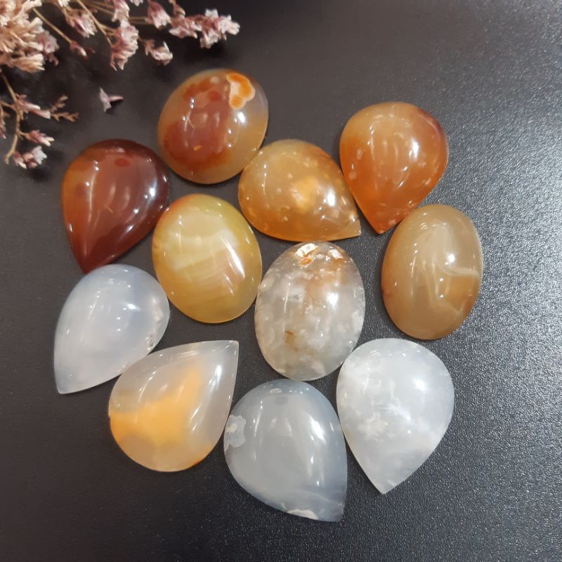 Jual CHALSEDON 4CM / CABOCHON | Shopee Indonesia
