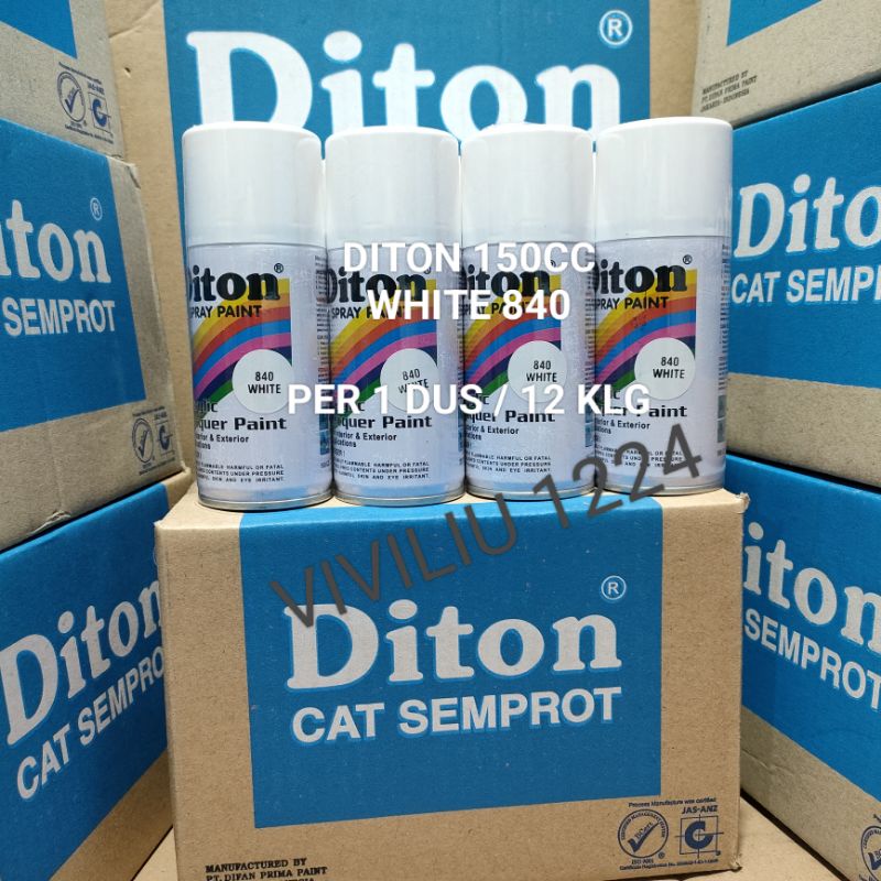 Jual Pilok Cat Diton White 840 Per 1 Dus / 12 Klg Putih 150cc Harga Per ...