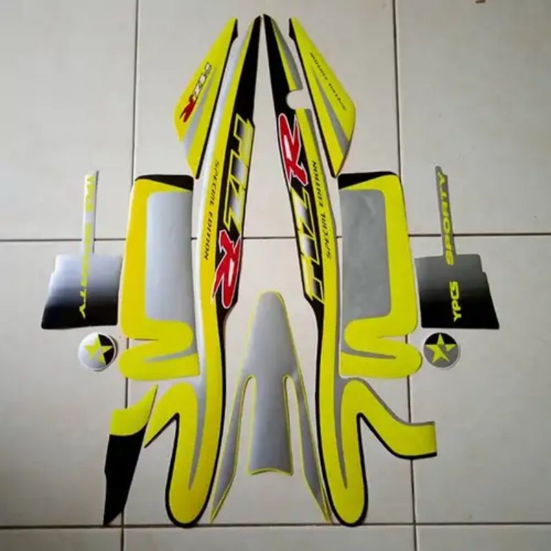 Jual striping lis Stiker Motor Yamaha F1zr Caltex edition silver-kuning ...