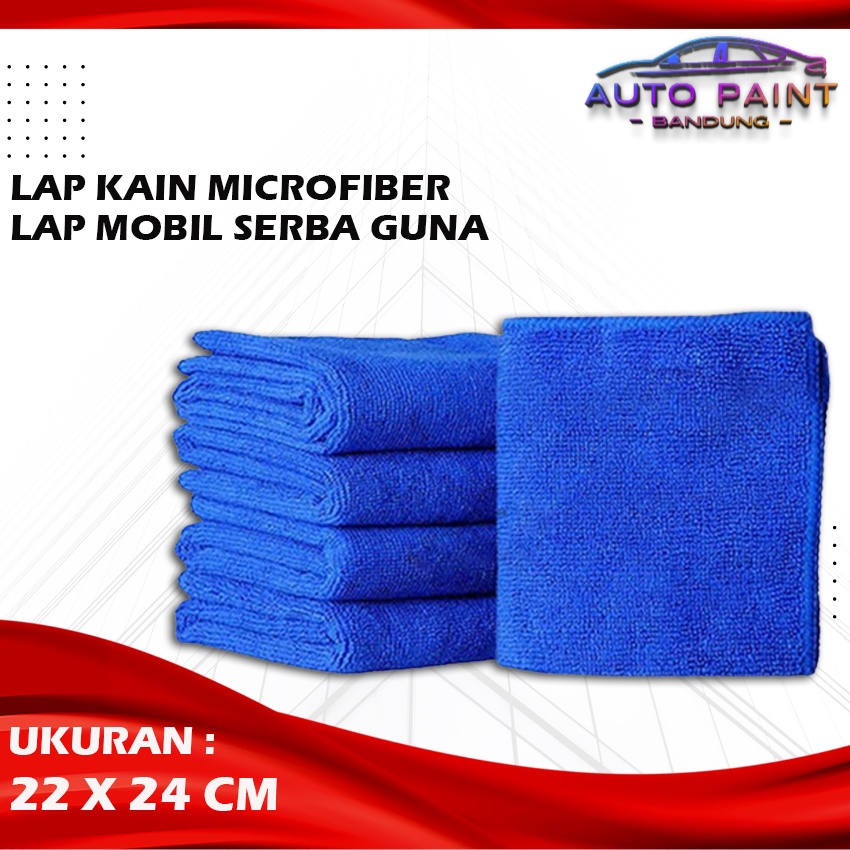 Jual Lap Kain Microfiber Lap Mobil Serbaguna 22 x 24 cm | Shopee Indonesia