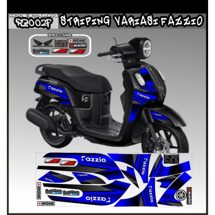 Jual Striping stiker variasi Yamaha fazzio 123 sticker Lis body 2022 polet motor fazio | Shopee ...
