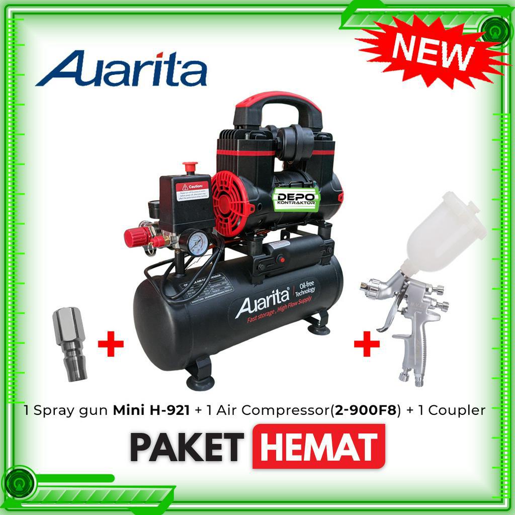 Jual Kompressor Auarita 2-900F8 Silent Oilless Compressor 1.2HP 8 L 900 ...