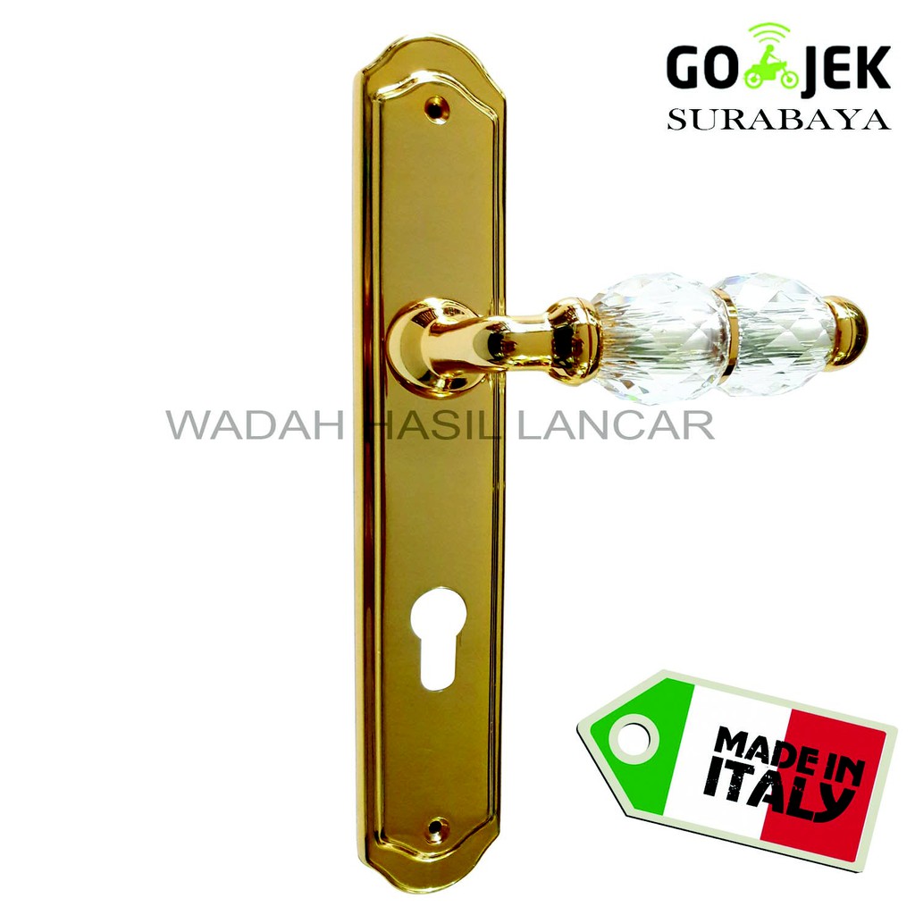 Jual Handle Pintu Rumah / Gagang Pintu Linea Cali 908 Gold Crystal ...