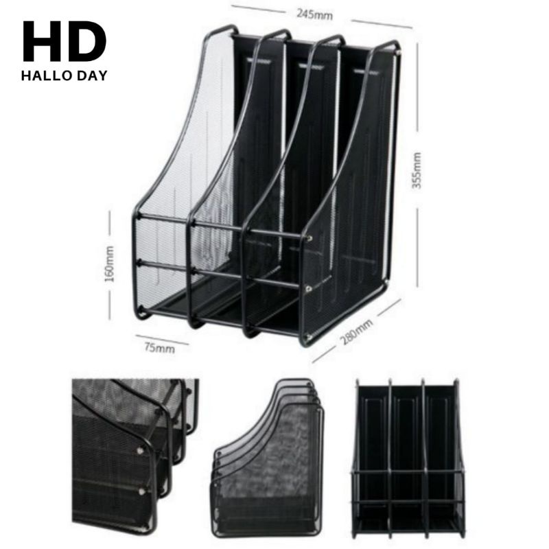Jual HD Box File Besi 3susun / Box Keranjang Dokumen / Book Organizer ...