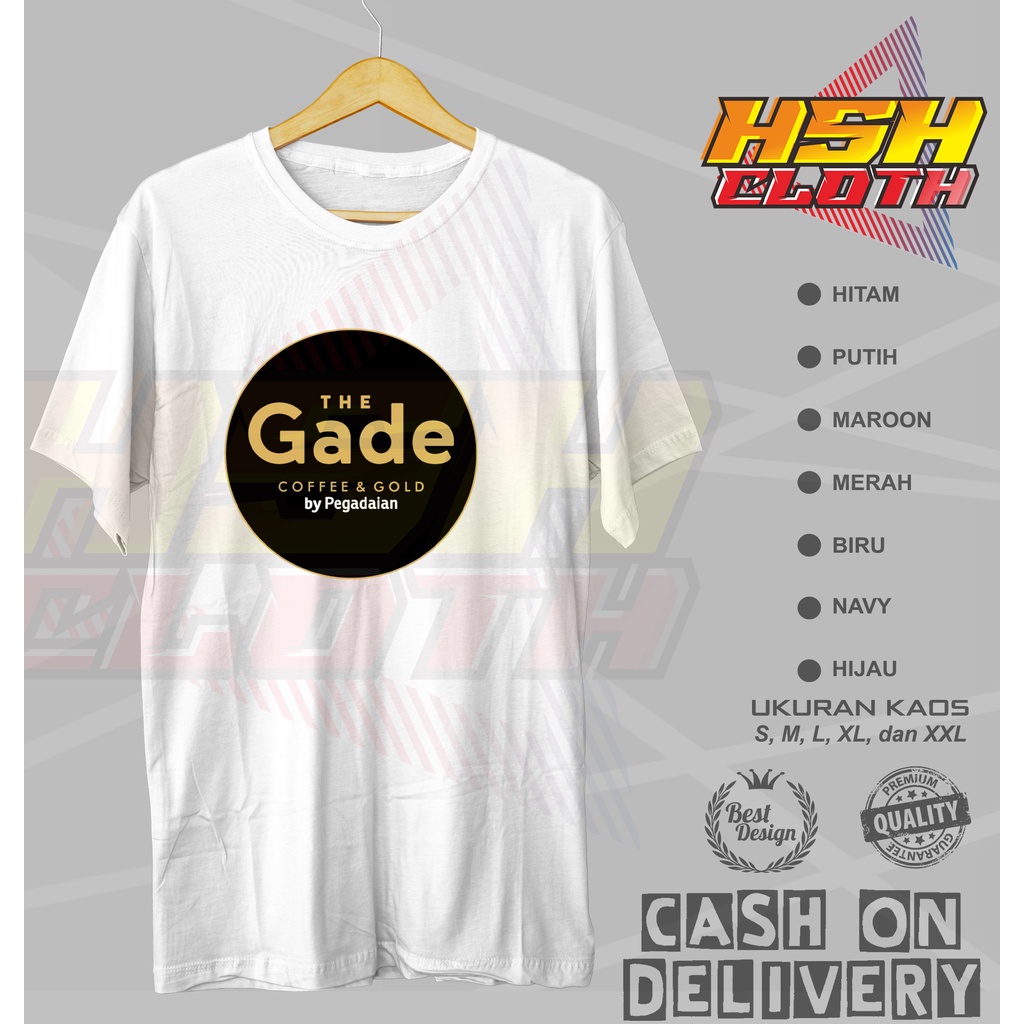 Jual Baju Kaos Distro The Gade Coffe and Gold logo Pegadaian Perusahaan ...
