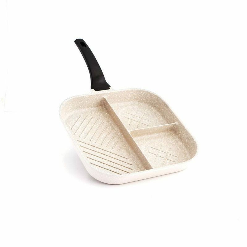 Jual Cucina Square 3 in 1 Grill Frying Pan Panci penggorengan Teflon 3 ...