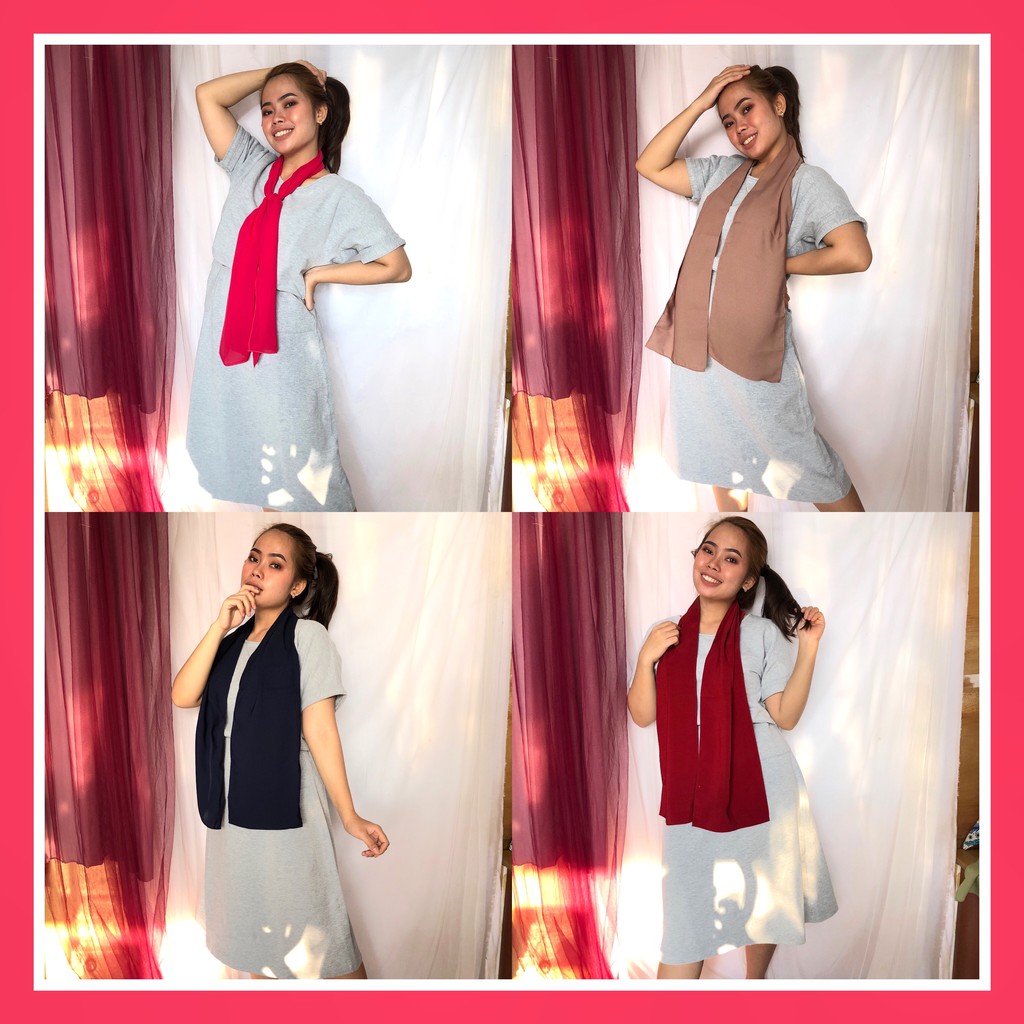 Jual SYAL POLOS scarf leher syall murah motif scraft shawl syal fashion ...