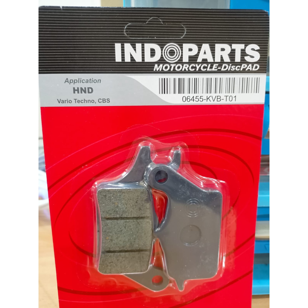 Jual DISC PAD VARIO TECHNO CBS / BEAT FI INDOPARTS / 06455-KVB-T01 ...