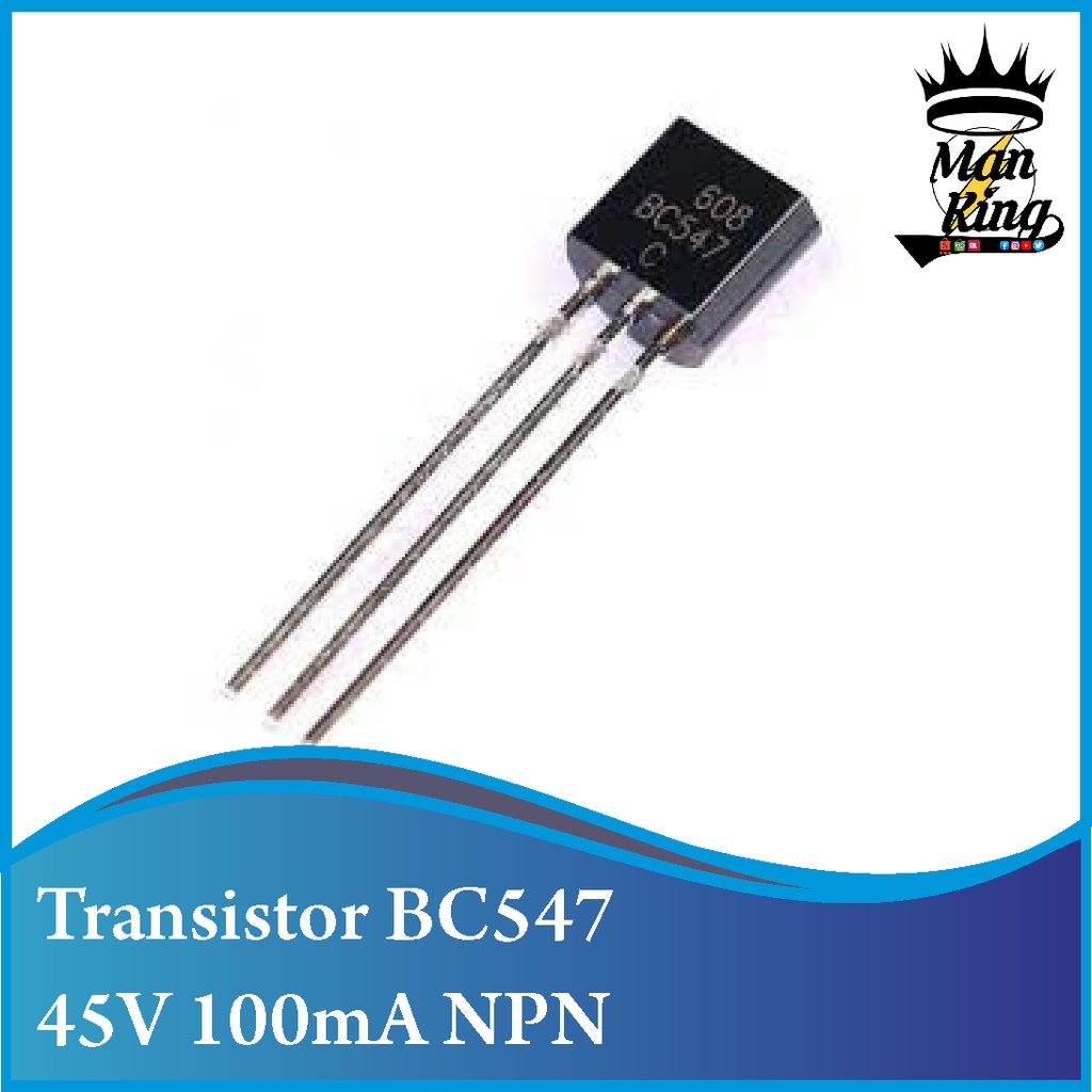 Jual Transistor BC547 NPN TO-92 45V 0.1A | Shopee Indonesia