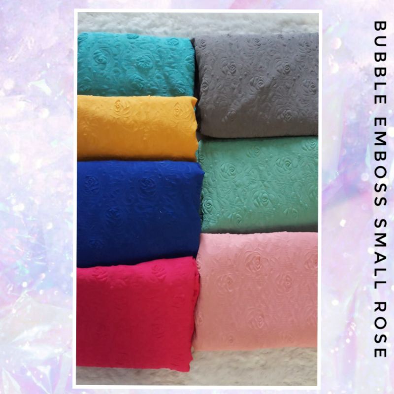 Jual Kain Meteran Bubble Emboss Small Rose (0.5M). | Shopee Indonesia
