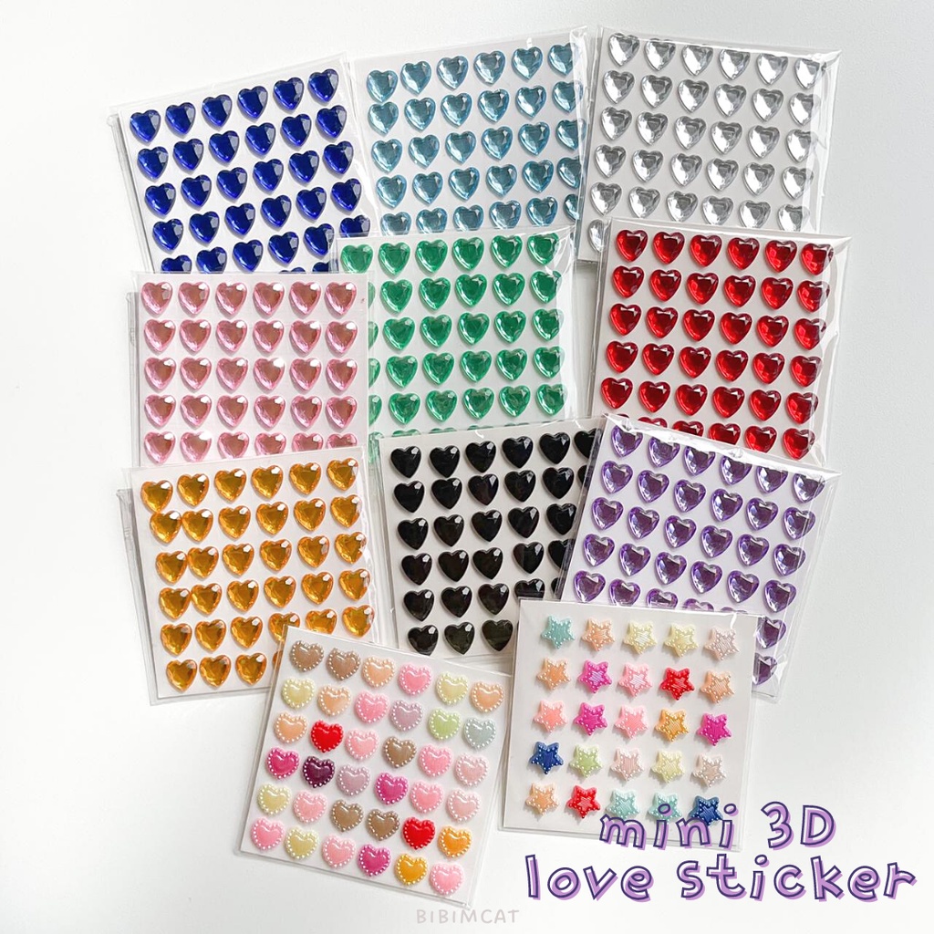 Jual Mini Sticker Acrylic Love 3D (75 x 75 mm) / Stiker Timbul | Shopee ...