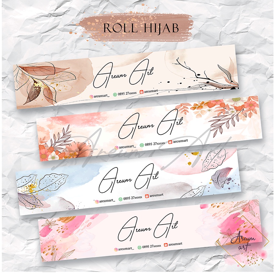 Jual Roll Hijab Custom / Roller Hijab / Label Hijab Packaging ...