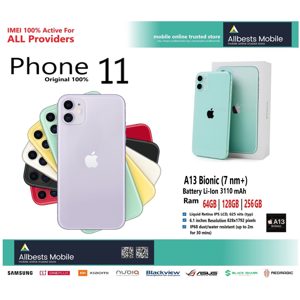 Jual iPhone 11 64GB, 128GB, 256GB IBOX & INTER | Shopee Indonesia