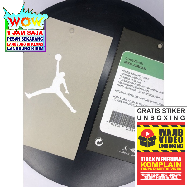 Jual NIKEJORDAN LABEL HANG TAG BARCODE SUPER PREMIUM CO 1X DI KIRIM ...