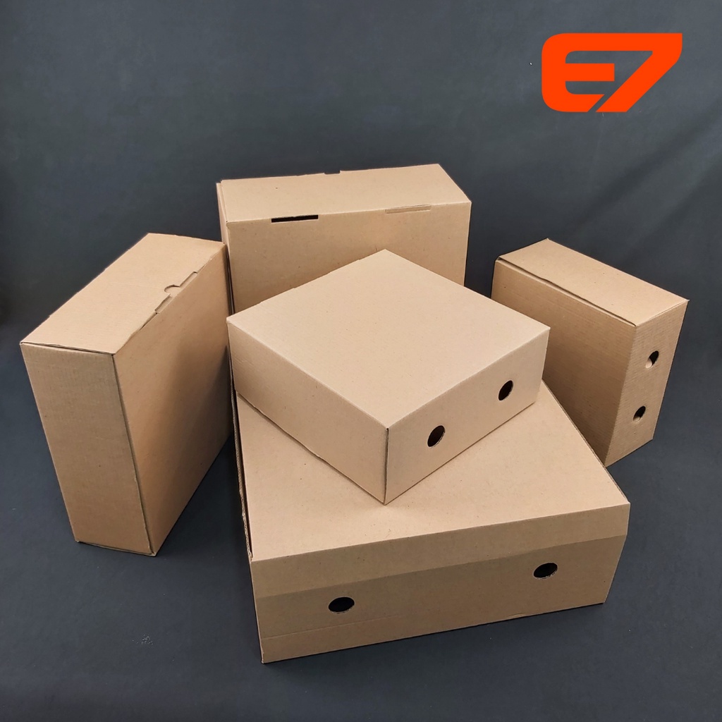 Jual Kardus Corrugated Paper Lunch Box Kotak Kertas Kraft (10pcs ...