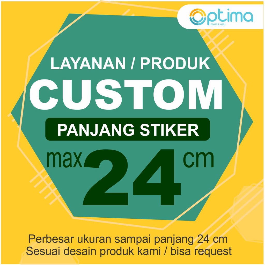 Jual STIKER UKURAN CUSTOM, PANJANG 24 CM, SESUAI PERMINTAAN | Shopee ...