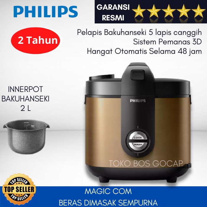 Jual Magic Com Philips 2 Liter Penanak Nasi Magicom Philip Rice Cooker ...