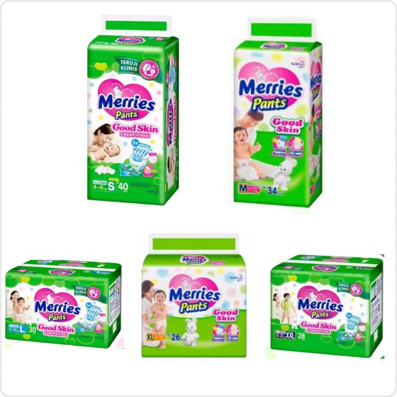 Jual Merries Pants Good Skin NB-S40/M34/L30/XL26/XXL28/L20 | Shopee ...