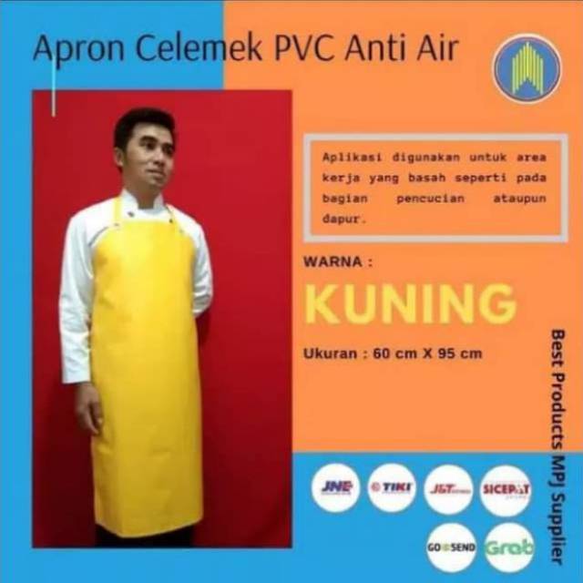 Jual Clemek Apron Cuci piring Bahan PVC Anti Air full warn | Shopee ...