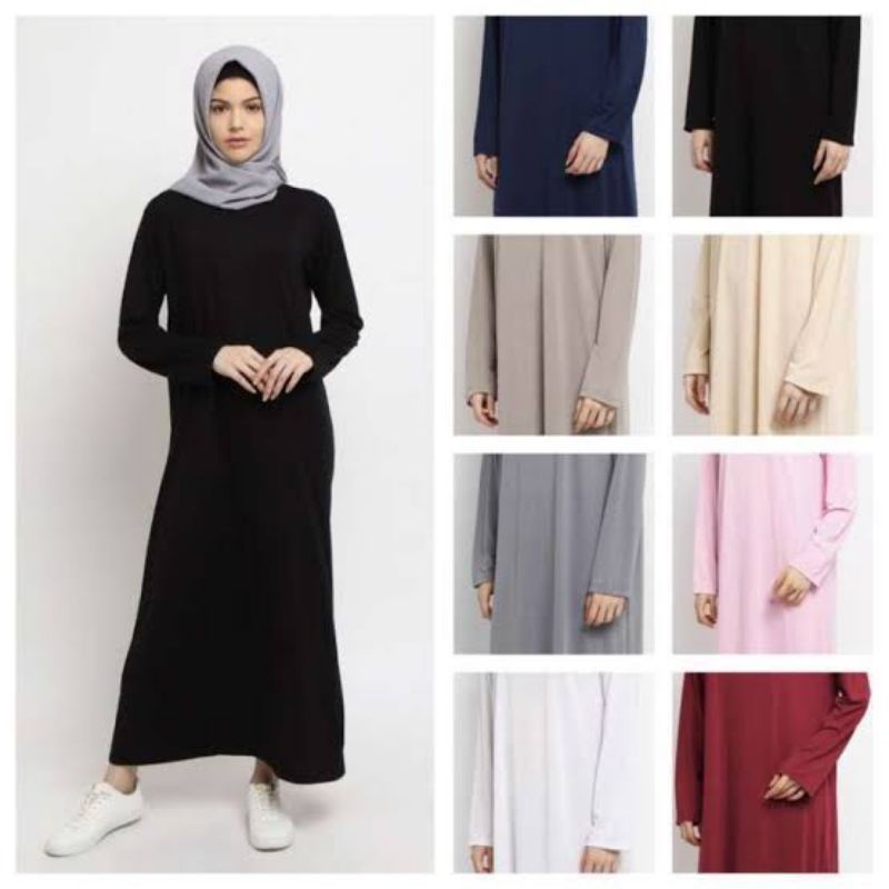 Jual Inner Dress Lengan Panjang / Gamis Manset Lengan Panjang Spandek ...