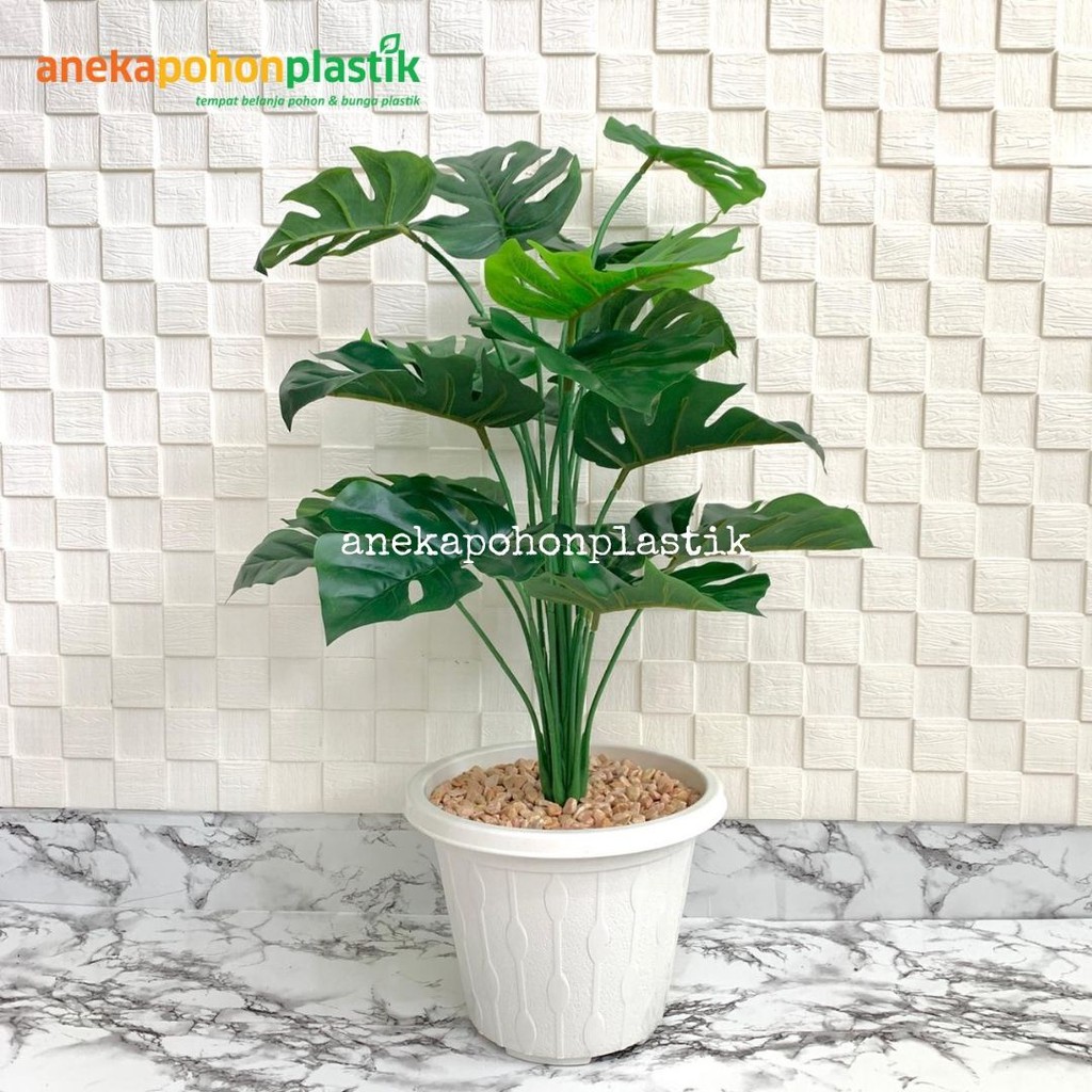 Jual Pohon Artificial Tanaman Plastik Daun Monstera Tapak Gajah X18 ...