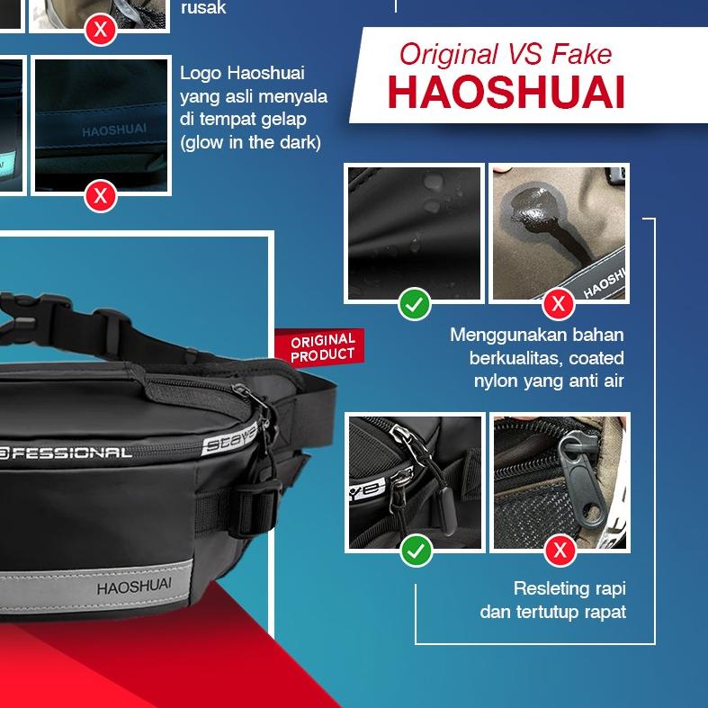 Jual ۩ HAOSHUAI 1100-6 Tas Selempang Pria Wanita Waistbag Waterproof WATCHKITE WKOS ♫ | Shopee ...
