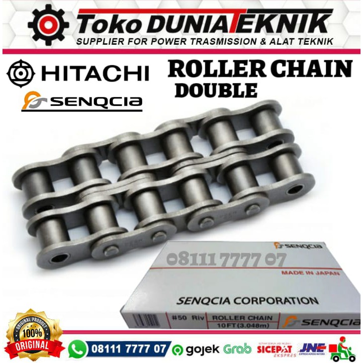Jual RS 100 ROLLER CHAIN DOUBLE HITACHI-SENQCIA | Shopee Indonesia