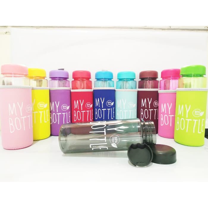 Jual My bottle Infused Water Botol Minum Plastik 500ml + Pouch (Mix ...