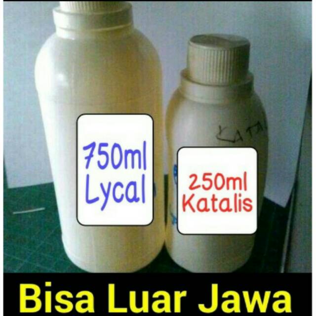 Jual Lical lycal likal resin bening plus katalis paket 1kg | Shopee ...