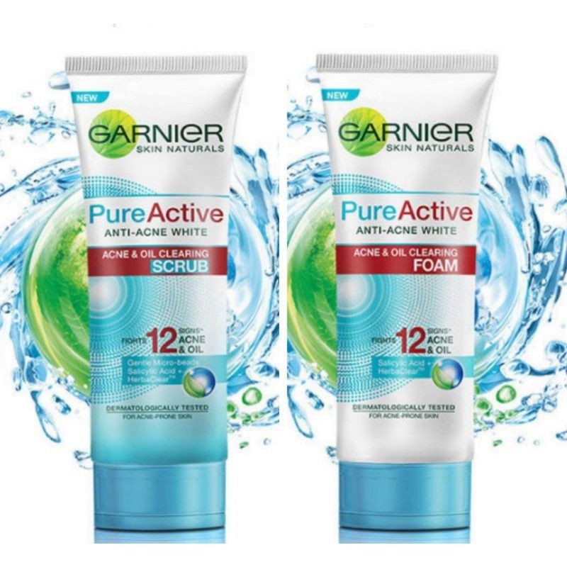 Jual GARNIER PURE ACTIVE ACNE & OIL CLEARING FOAM 100/50ML | Shopee ...