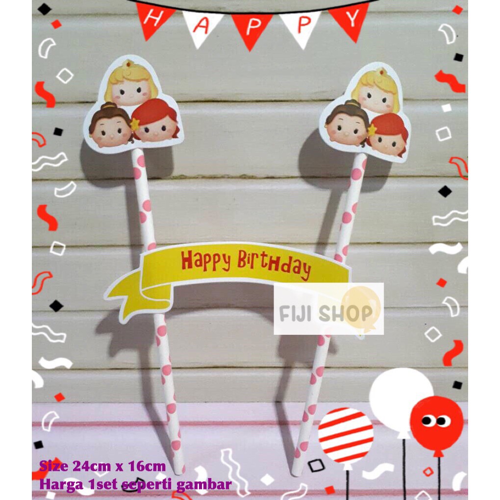 Jual Cake Topper / Hiasan Kue Ultah / Topper Cake Karakter Princess ...