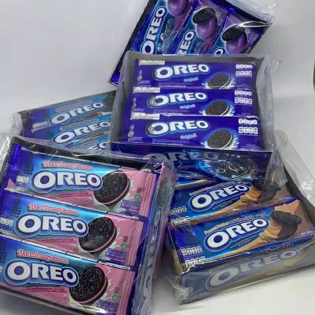 Jual Biskuit oreo cream rasa-rasa kemasan BARU box(12 pcs) | Shopee ...