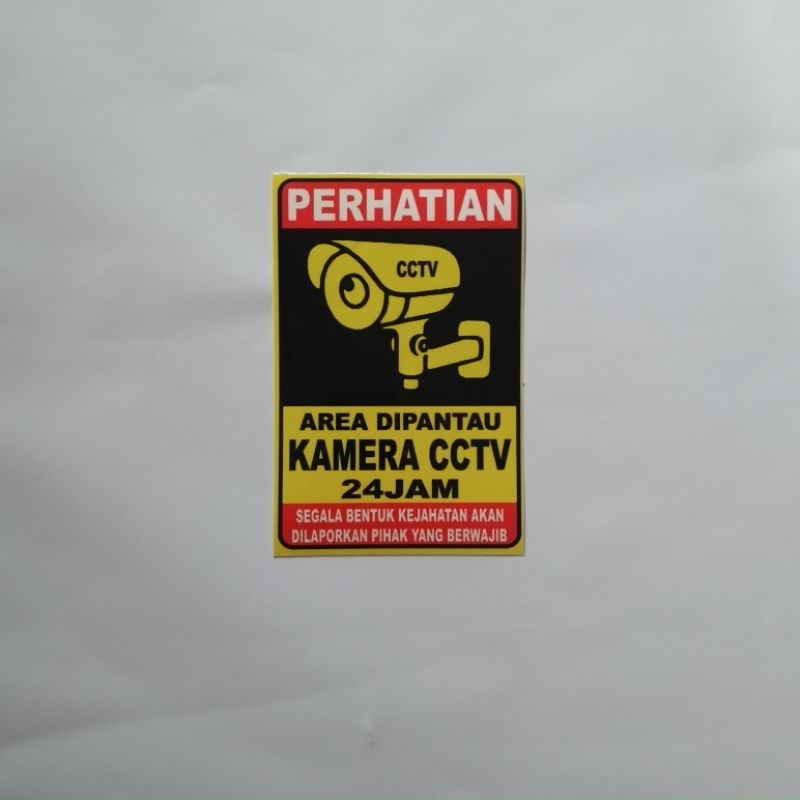Jual stiker CCTV kamera pengawasan sticker keamanan security rumah toko ...