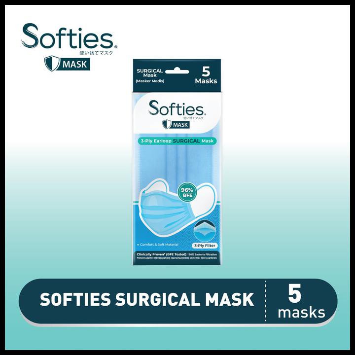 Jual SOFTIES MASKER 3D duckshape EARLOOP, HIJAB, KIDS DAILY , surgical ...