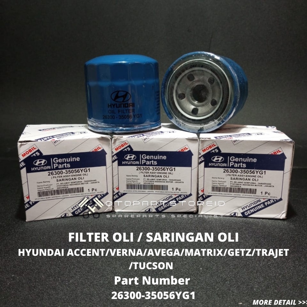Jual FILTER OLI /SARINGAN OLI HYUNDAI ACCENT VERNA AVEGA MATRIX TRAJET ...