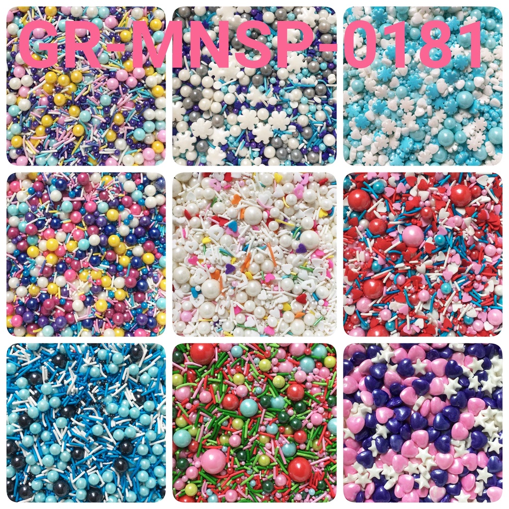 Jual GR-MNSP-0181 Sprinkles trimit springkel 10gr snowflake natal ...