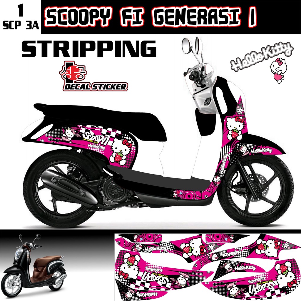 Jual STICKER PREMIUM MAXDECAL SCP 3A DECAL STICKER SCOOPY FI 2013 2014 ...