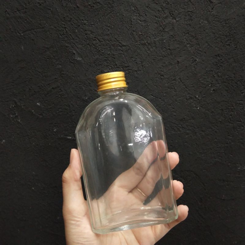 Jual Botol Jus / Jamu Kaca Gepeng 250 ml | Shopee Indonesia