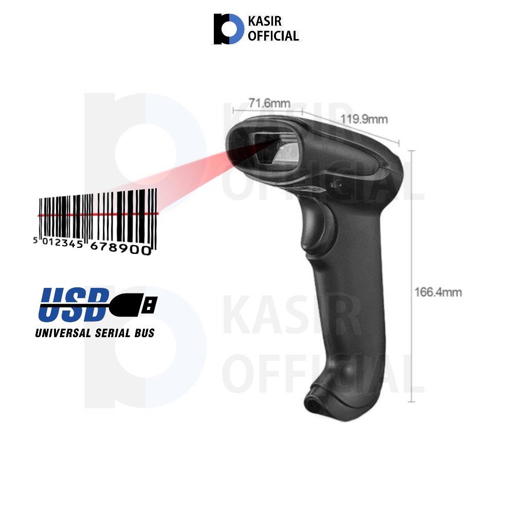 Jual Barcode Scanner IWARE 1808A 1D USB Pembaca Barcode | Shopee Indonesia
