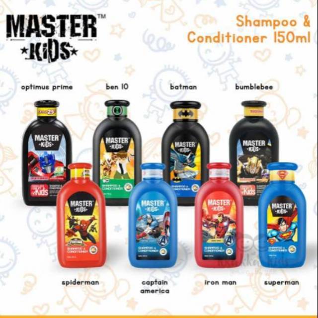 Jual Master kids Shampoo & Conditioner 150 ml all varian | Shopee Indonesia