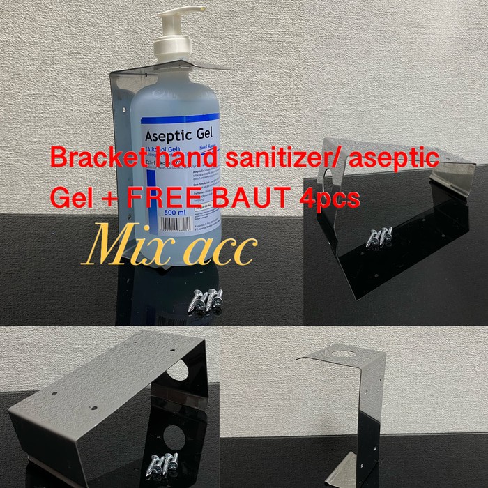 Jual Bracket Hand sanitizer Bracket aseptic gel Onemed Bratamed handrub ...
