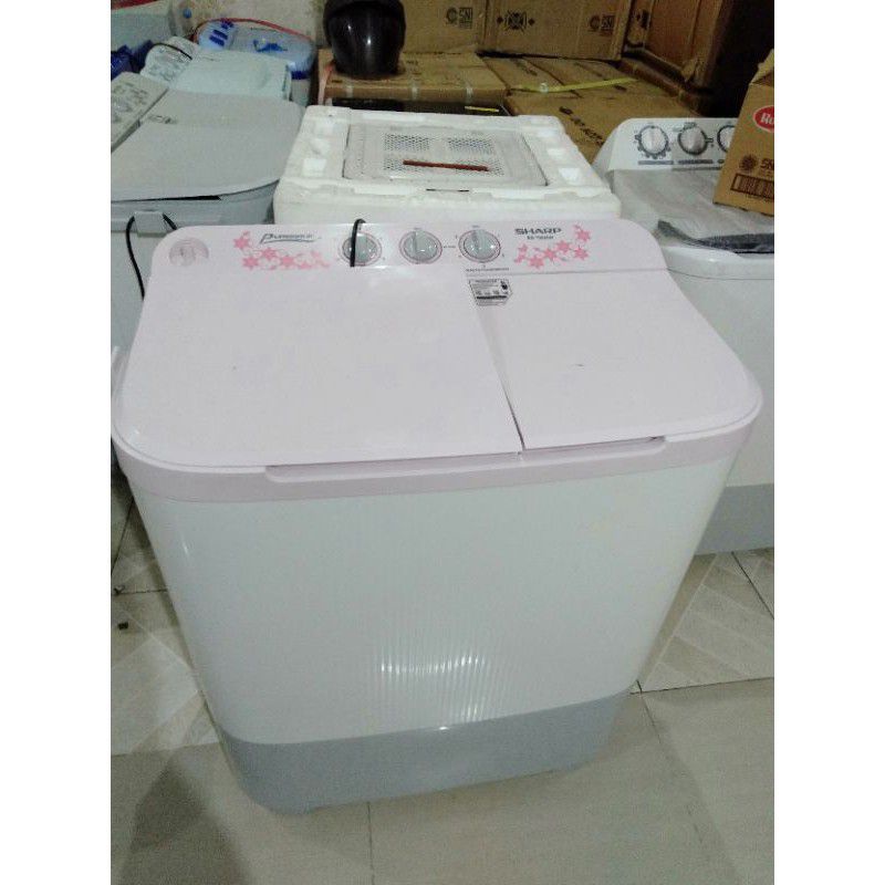 Jual Mesin Cuci 2 Tabung SHARP Est 90 MW Low watt Cuci dan Kering ...