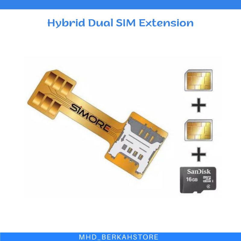 Jual Hybrid Dual Sim Card & microSD adapter extender | Shopee Indonesia