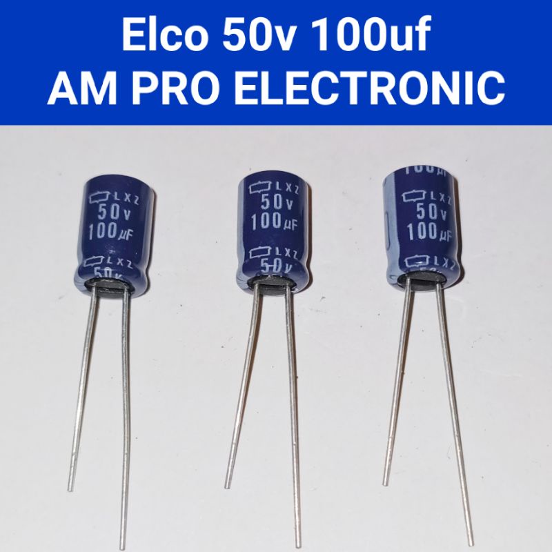 Jual Elco 50v 100uf Elko 100uf 50v Biru Original | Shopee Indonesia