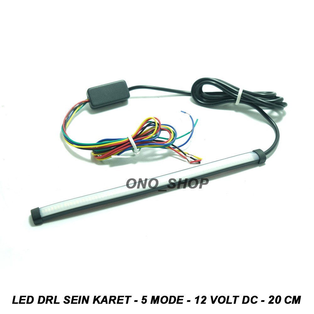 Jual Led DRL Sein Karet 5 Mode - 12 Volt DC - 20 cm - Putih | Shopee ...