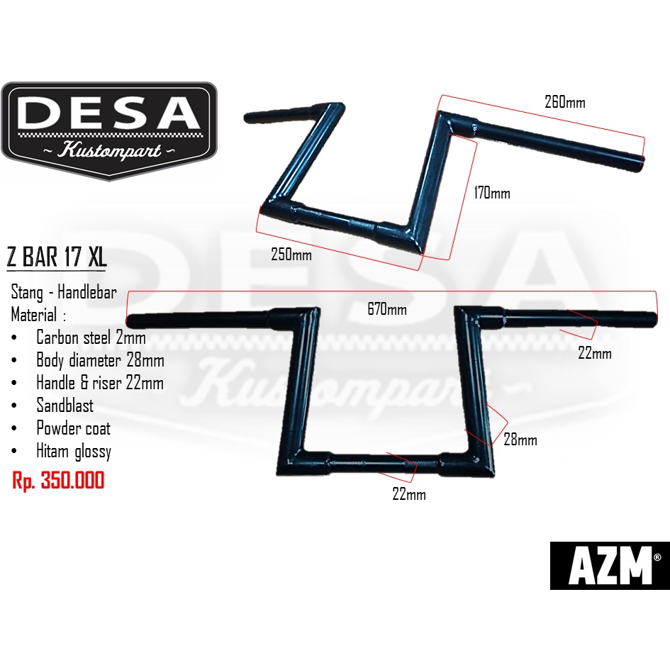 Jual Stang Custom Stang Motor Stang Benelli PE 250 Stang Royal Enfield ...