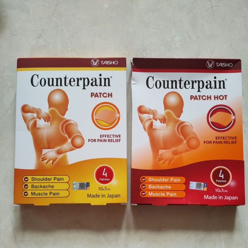 Jual counterpain 4 patch hot made in Japan shoulder pain backache ...