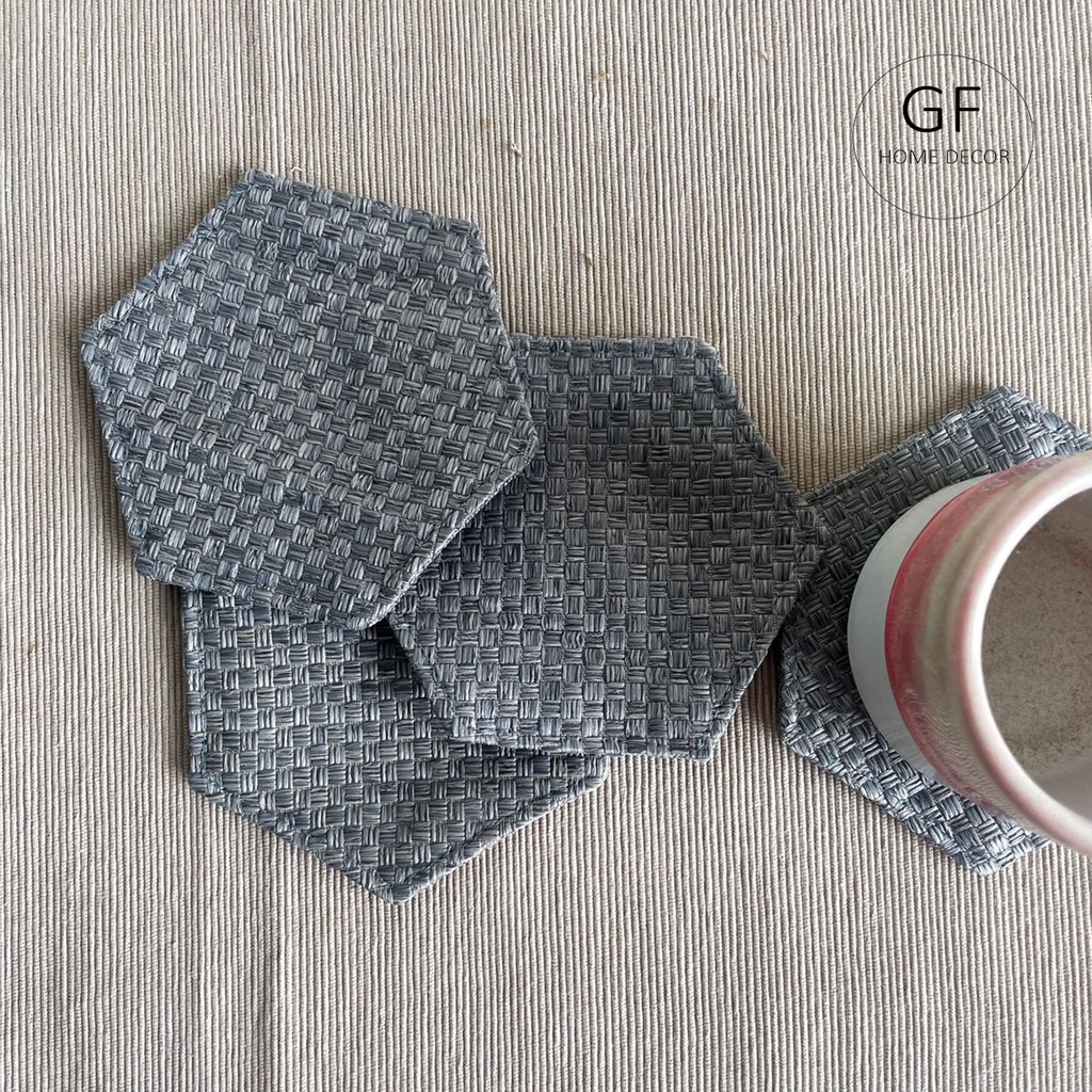 Jual Lexa Coaster Kain / Tatakan Gelas Kain / Alas Gelas | Shopee Indonesia