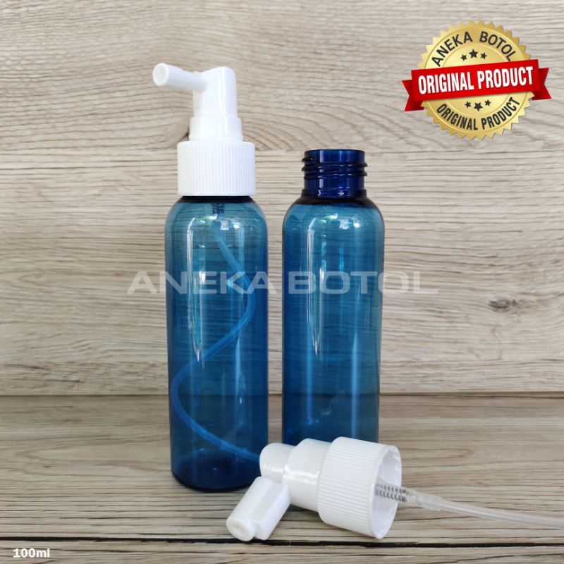 Jual BOTOL PET 100 ML BIRU TUTUP SPRAY NASAL / NOZZLE SPRAY KOSONG MURAH ORIGINAL | Shopee Indonesia